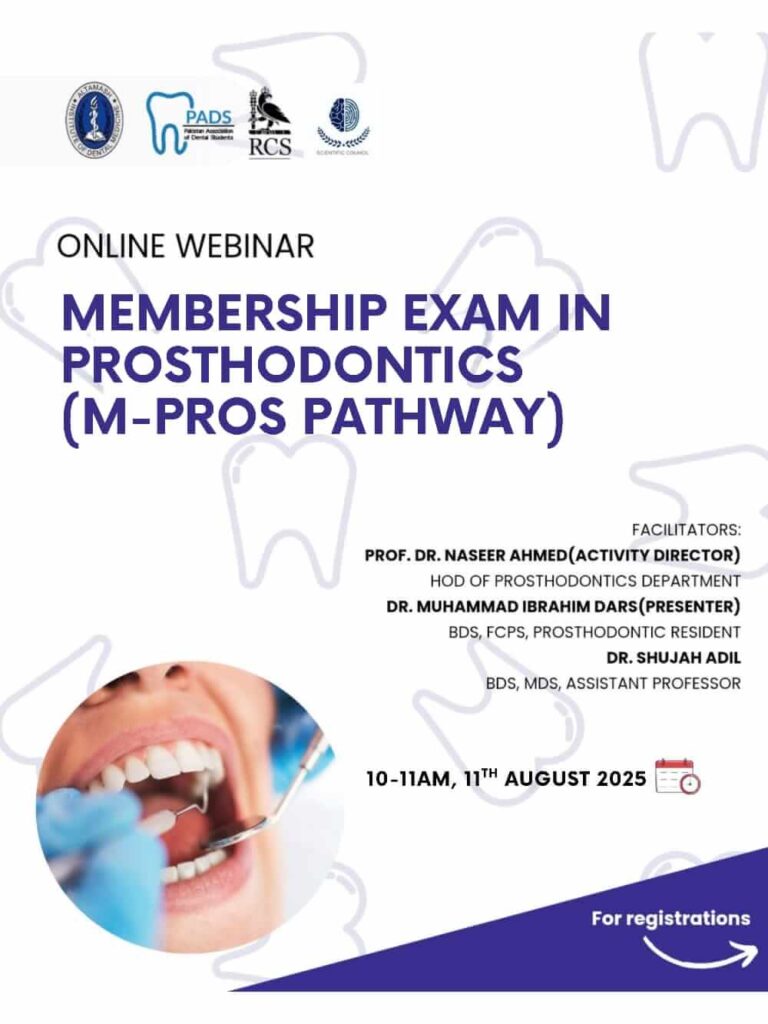 Webinar Recap – Membership Exam in Prosthodontics (M-Pros Pathway ...